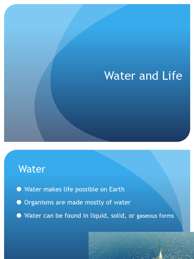 Water's Role in Life and pH Basics | PDF | Ph | Water