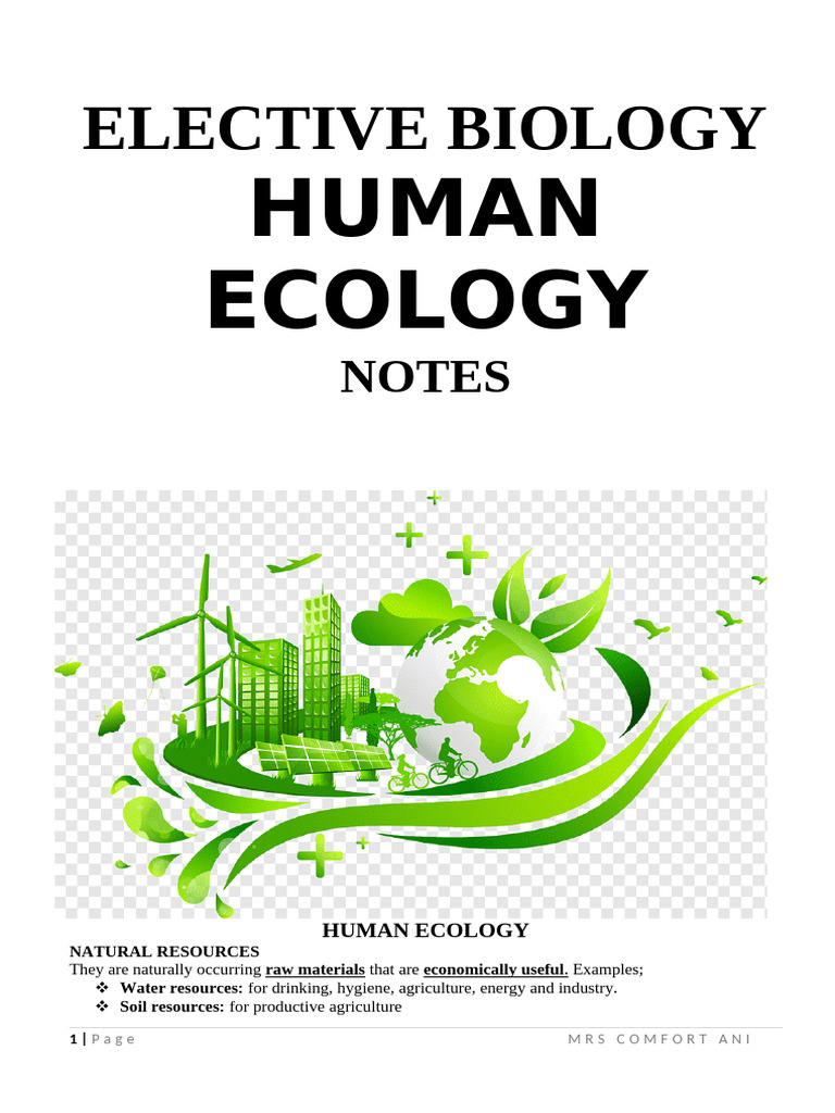 Human Ecology | PDF | Pollution | Atmosphere Of Earth