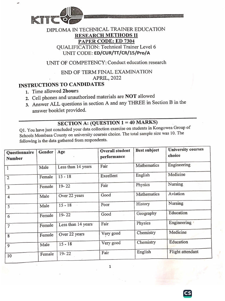 Research Question Paper | PDF