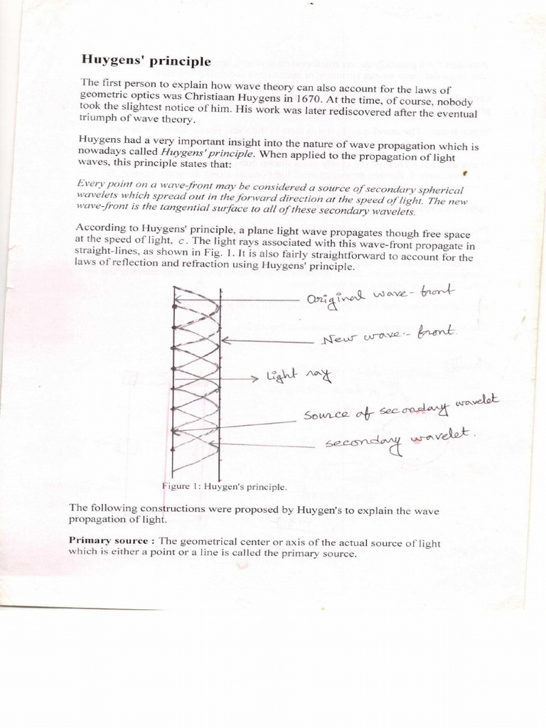 Hygens Principle | PDF