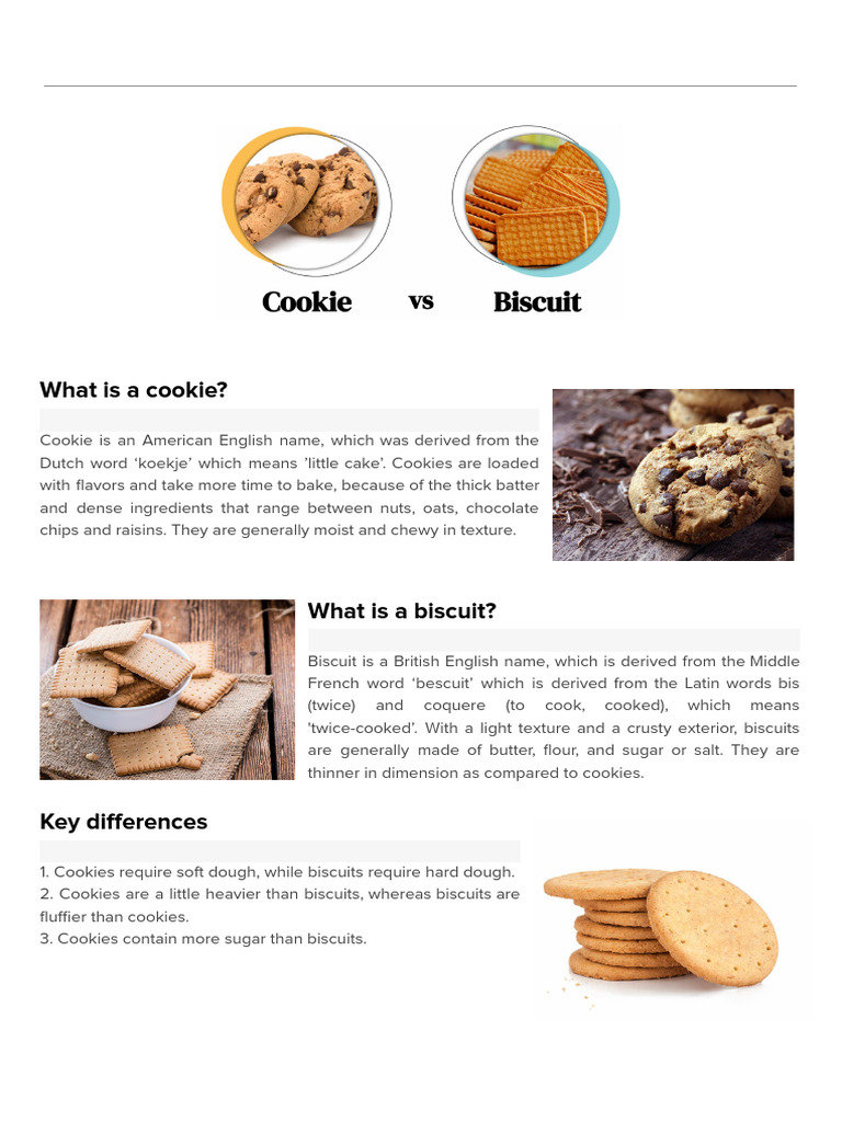Cookies or Biscuits | PDF