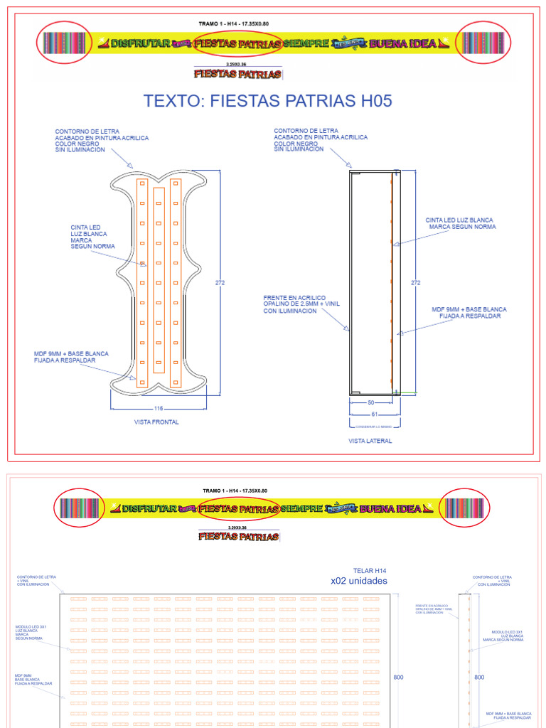 Muro de Valor Fiestas Patrias h14 - Iluminacion Actualizado | PDF