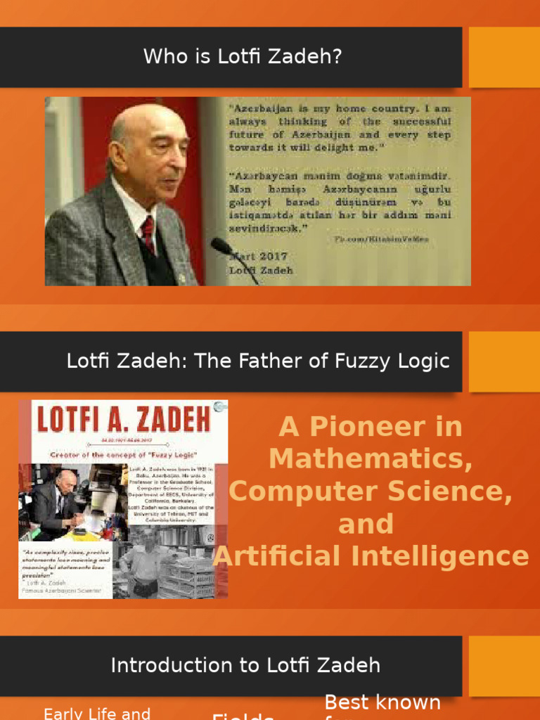 Lotfi Zadeh: Father of Fuzzy Logic | PDF