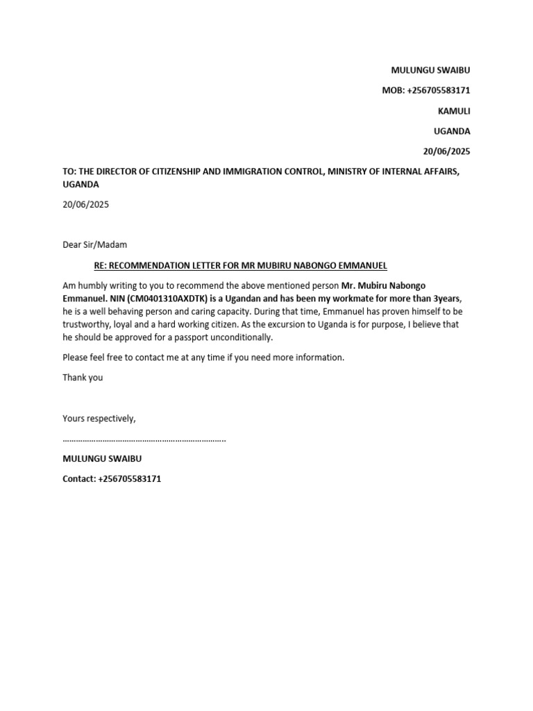 Mulungu Swaibu-1 | PDF