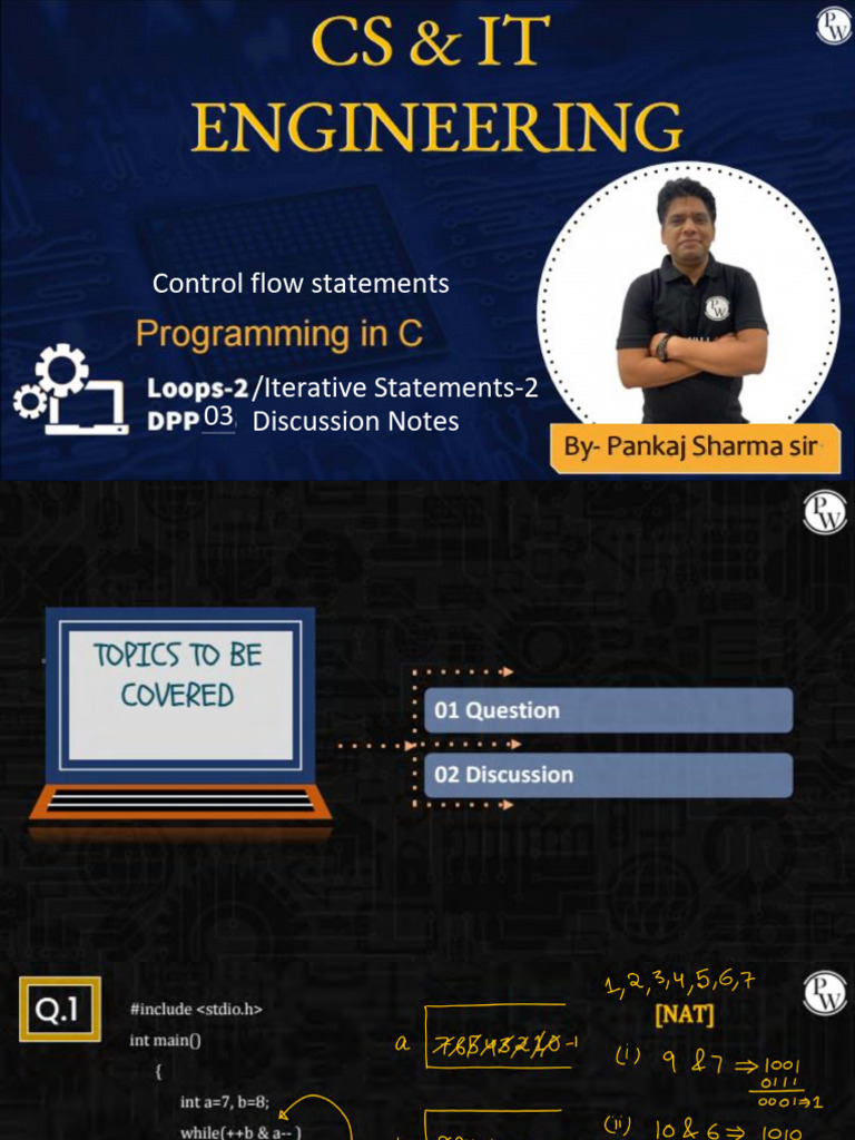 Control Flow Statements _ DPP 03 Discussion Notes | PDF