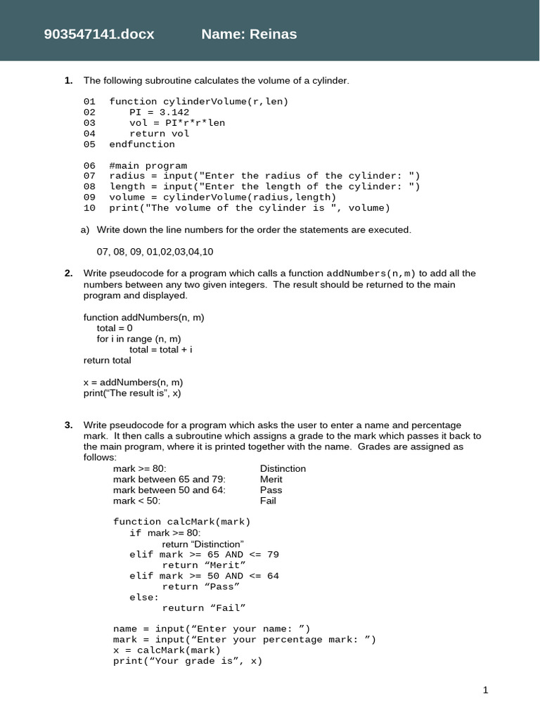 Parameter Passing 1 | PDF