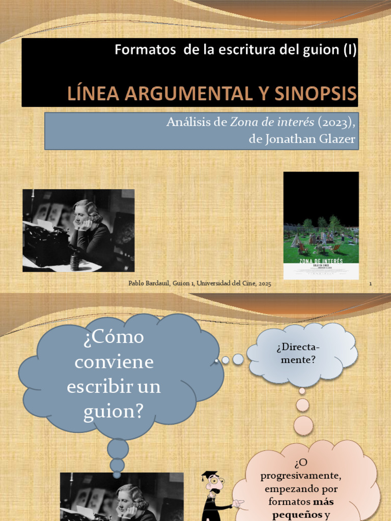 02 Línea Argumental y Sinopsis, Zona de Interés1 | PDF