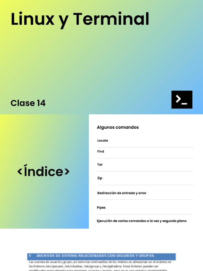 LyT Clase 14 - Comandos Útiles III | PDF | Archivo de computadora | Contraseña