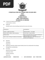 Grade 8 Art & Design Exam 2023 | PDF | Drawing | Perspective (Graphical)