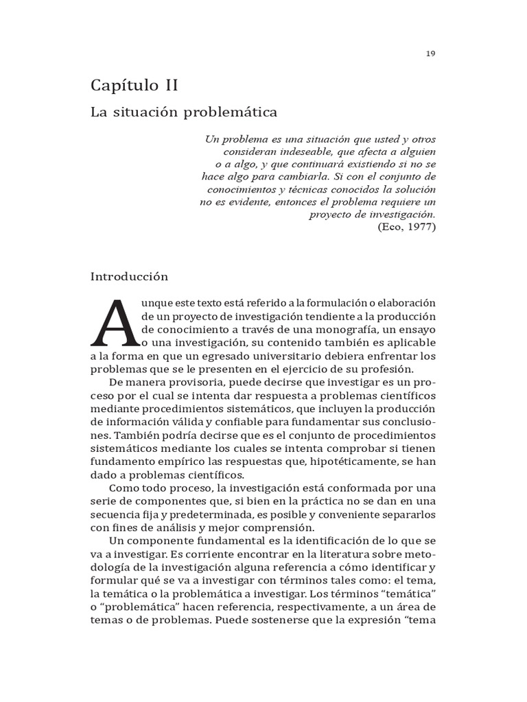 Capitulo 2 - La Situación Problemática - Borsotti | PDF | Conocimiento | Teoría
