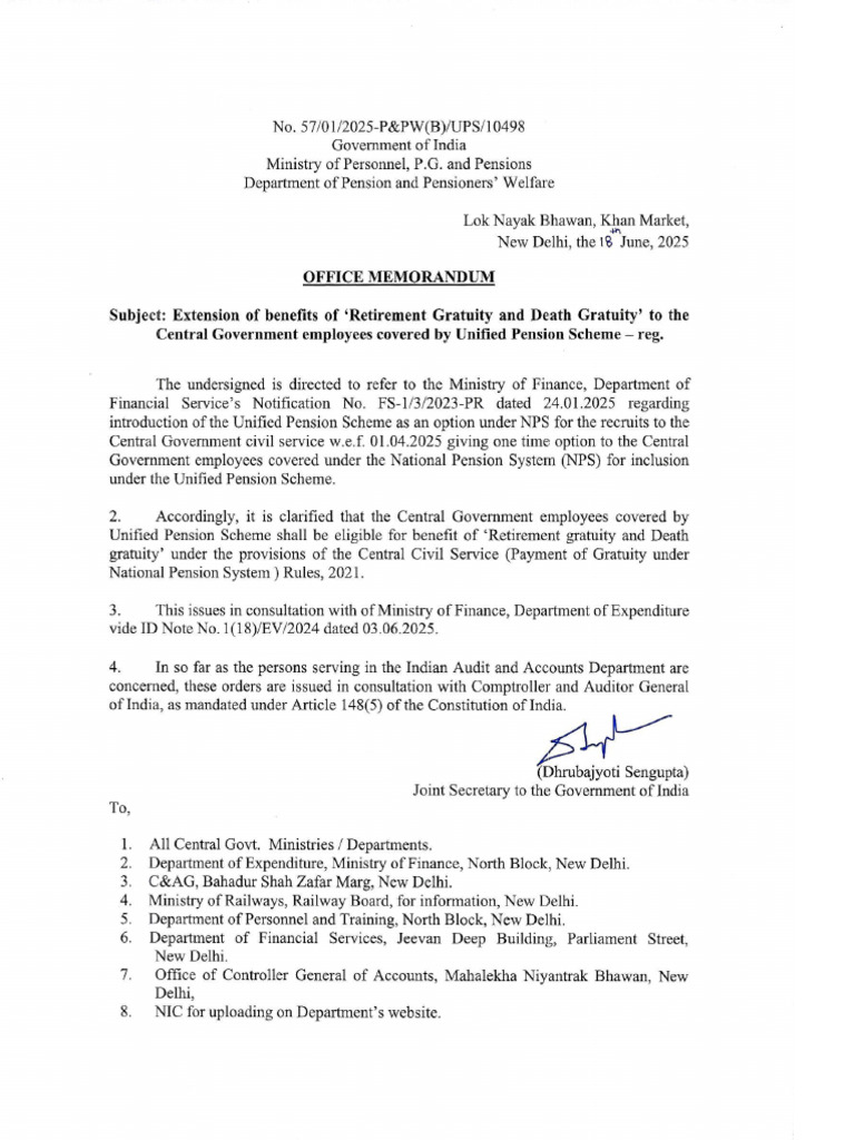 Retirement Gratuity & Death Gratuity | PDF