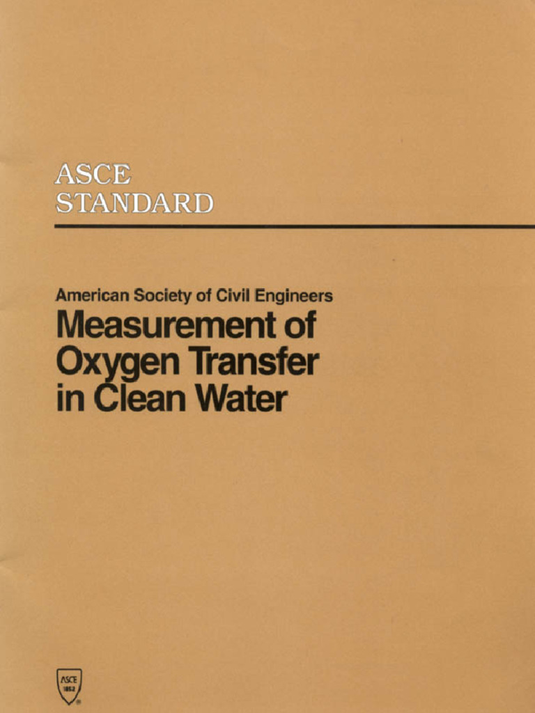 Measurement of Oxygen Transfer in Clean Water 1993 | PDF | Water