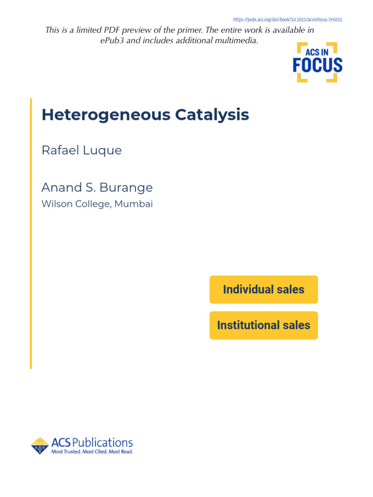Preview 2022 Heterogeneous Catalysis Luque | PDF | Catalysis | Heterogeneous Catalysis