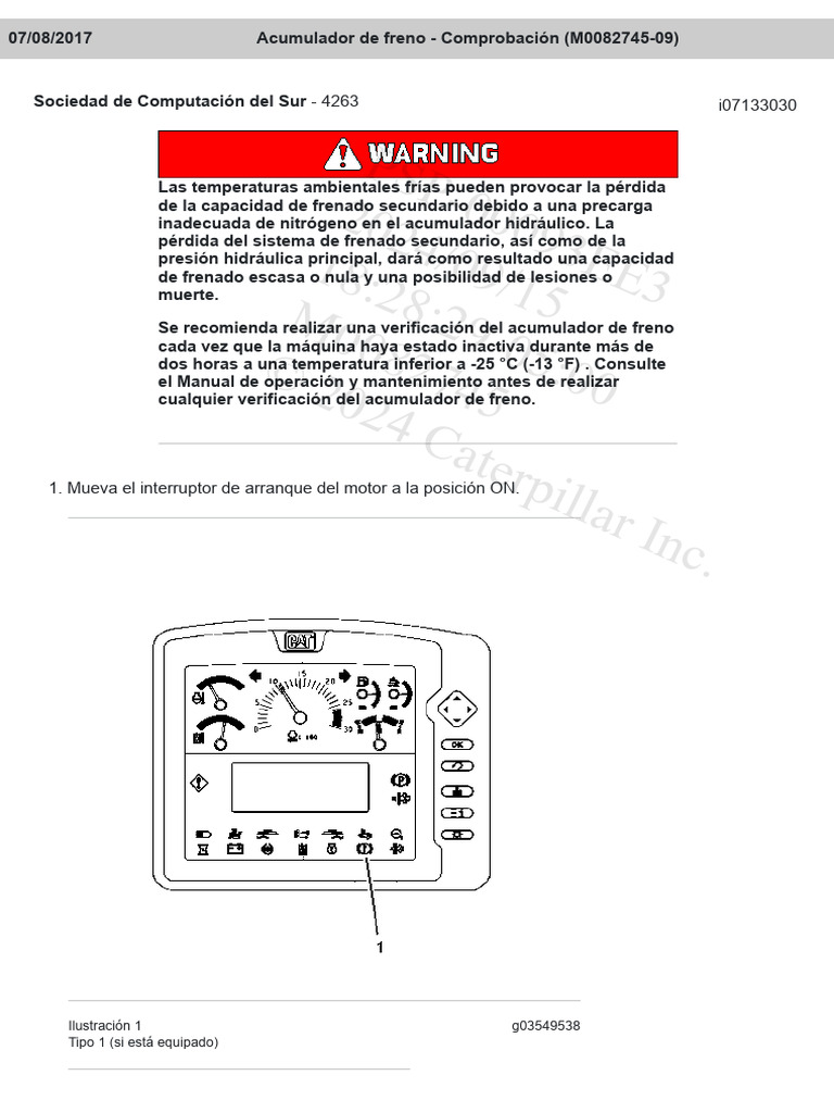 Acumuladores Motoniveladora 120 | PDF