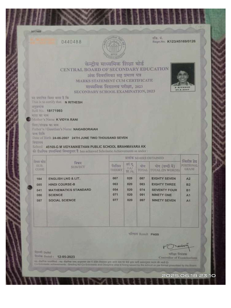 School Certificate - Compressed | PDF