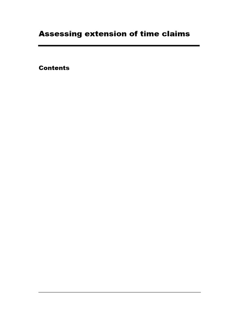 Assessing Extension of Time Claims | PDF | Common Law | Business