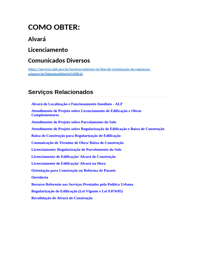 Como Obter Alavra Licenciamento Comunicados Diversos (Requerimentos) | PDF