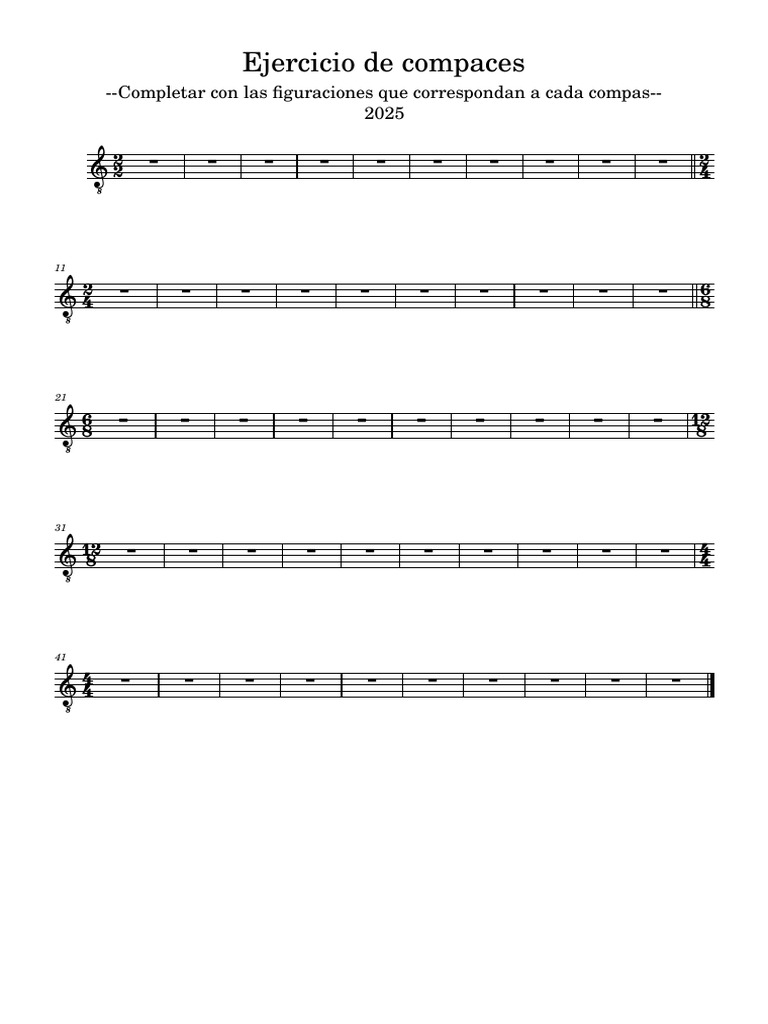 Ejercicios de Compases | PDF