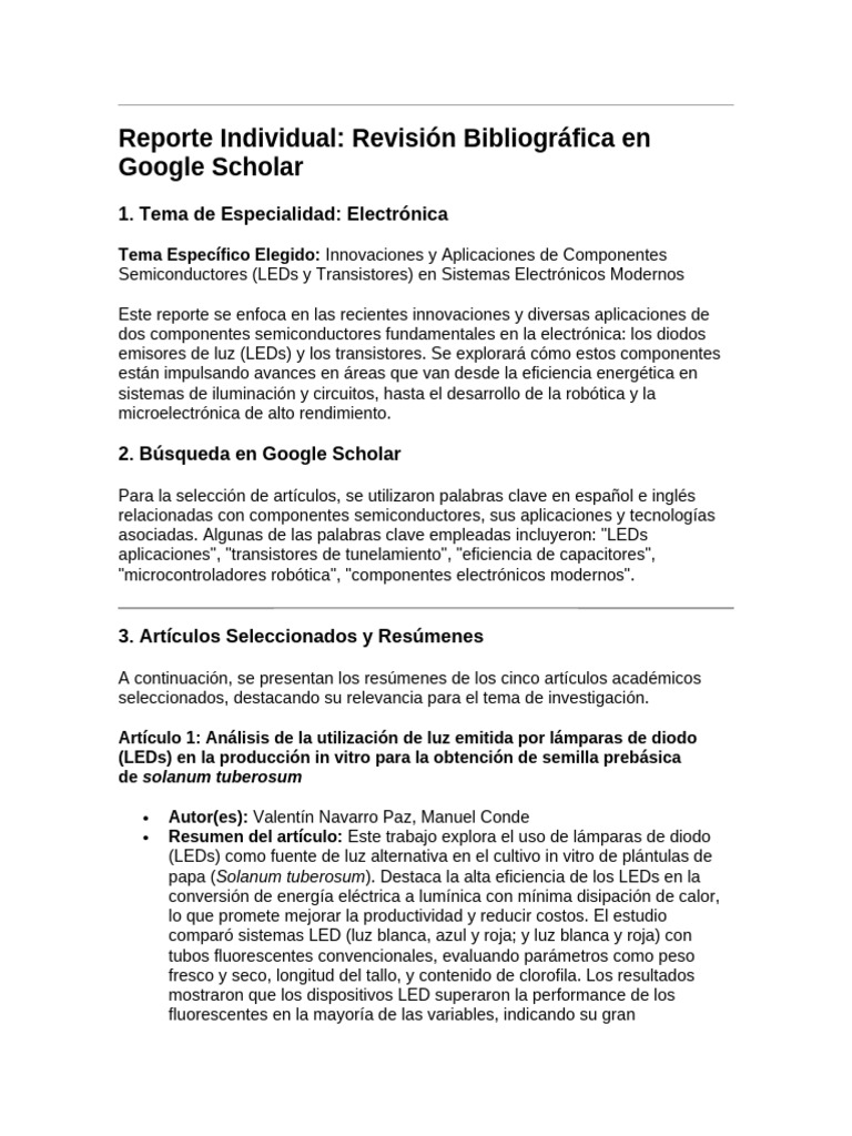 Reporte de cultura digital act2 recuperación | PDF | Diodo emisor de luz | Electrónica