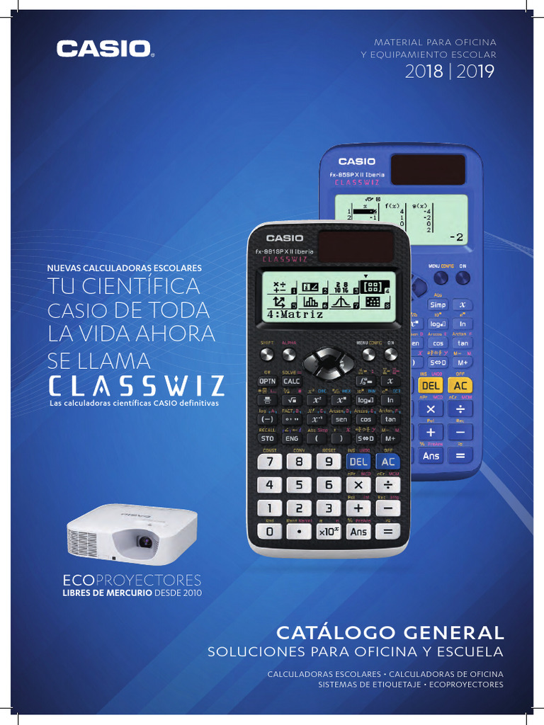 Catalogo Casio Calculadoras 2018 | PDF | Ecuaciones | Calculadora