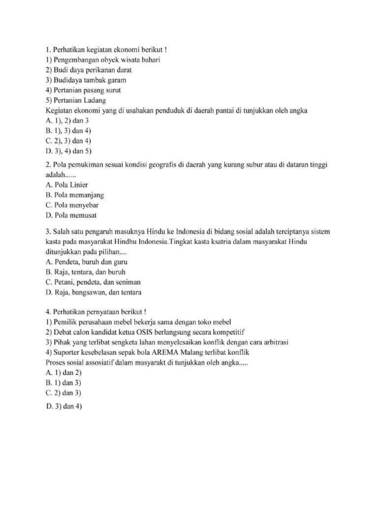 Latihan Soal Ips | PDF