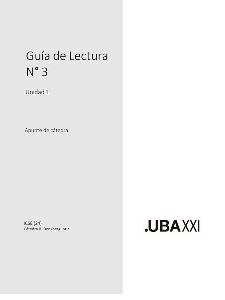 ICSE B - Guía de Lectura 3 | PDF | Neoliberalismo | Estado (política)