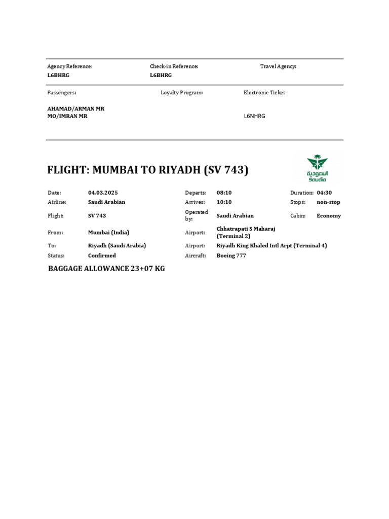 Bom-Ruh 04 Mar TKT Copy - SV l6bhrg | PDF