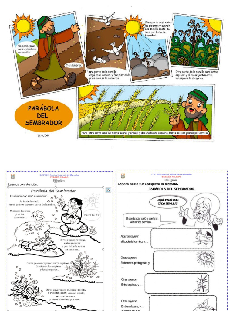 Ficha Parábola Del Sembrador | PDF