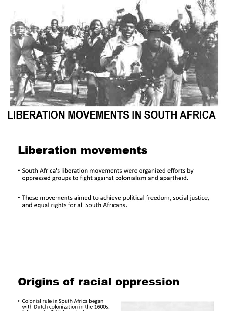 Liberation Movements in South Africa | PDF | African National Congress ...