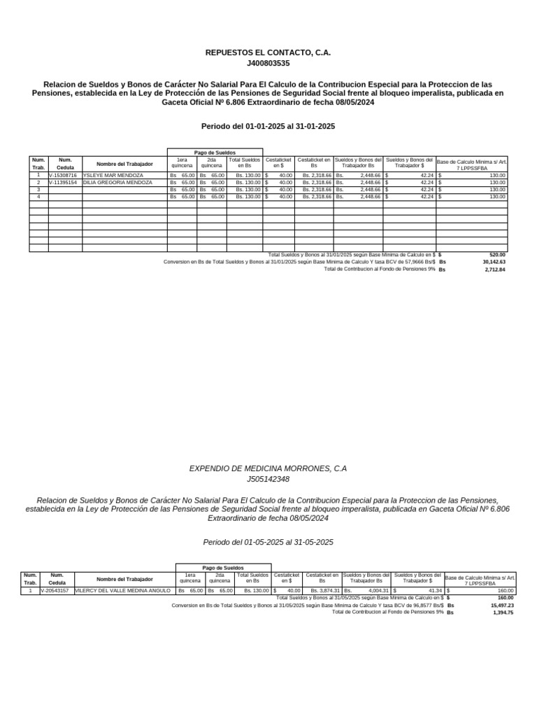 Formato Contribucion de Pensiones | PDF | Pensión | Ingresos