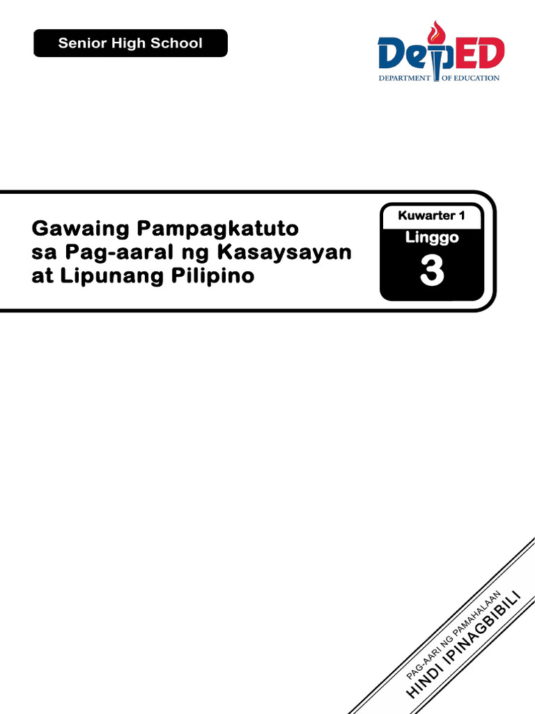 SHS - PKLP - Q1 - LAS - LE2 (Week 3) | PDF