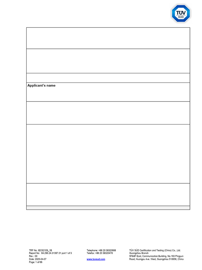 IEC 62109-1 Safety Test Report | PDF | Direct Current | Fuse (Electrical)