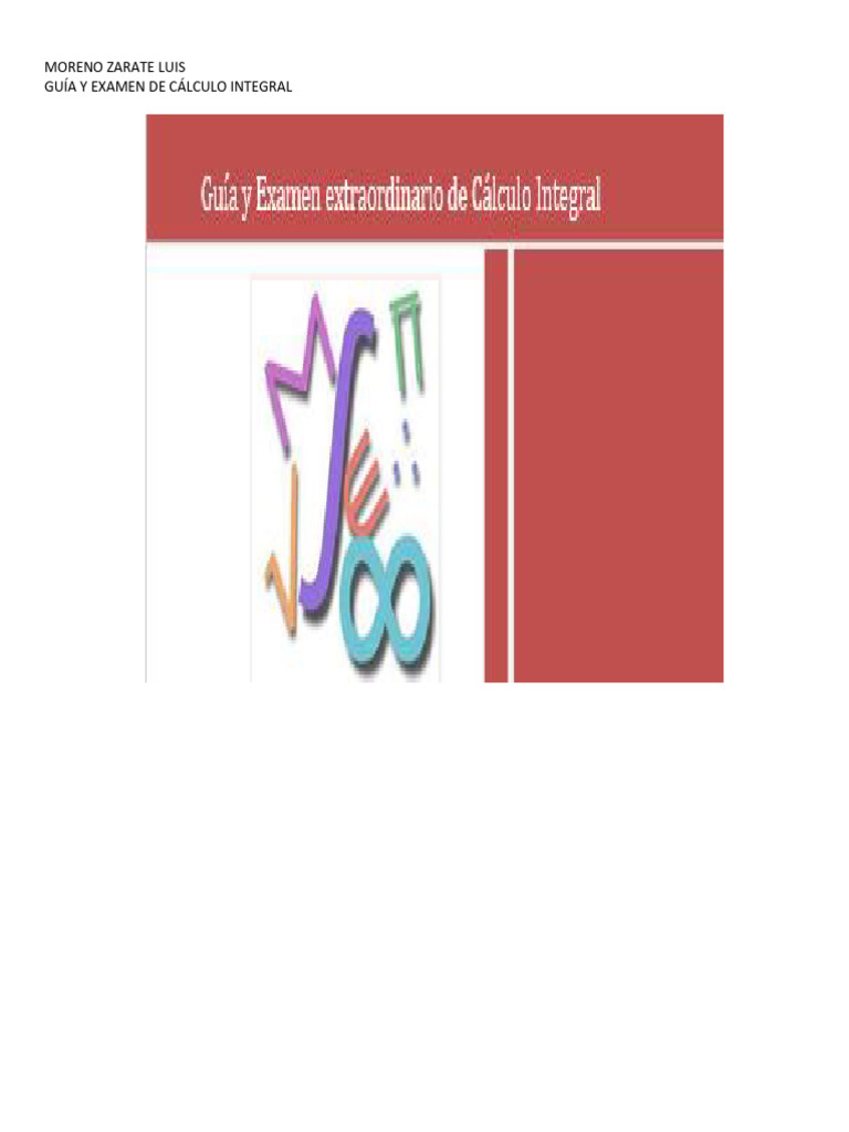 Guía de Cálculo Integral y Examen | PDF
