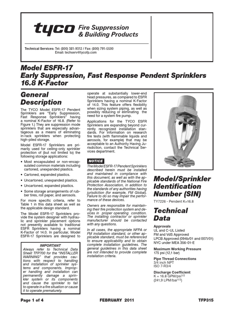 Esfr-17 TFP315 - 02 - 2011 | PDF | Fire Protection | Firefighting