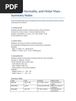 Molarity, Molality, Normality Guide | PDF