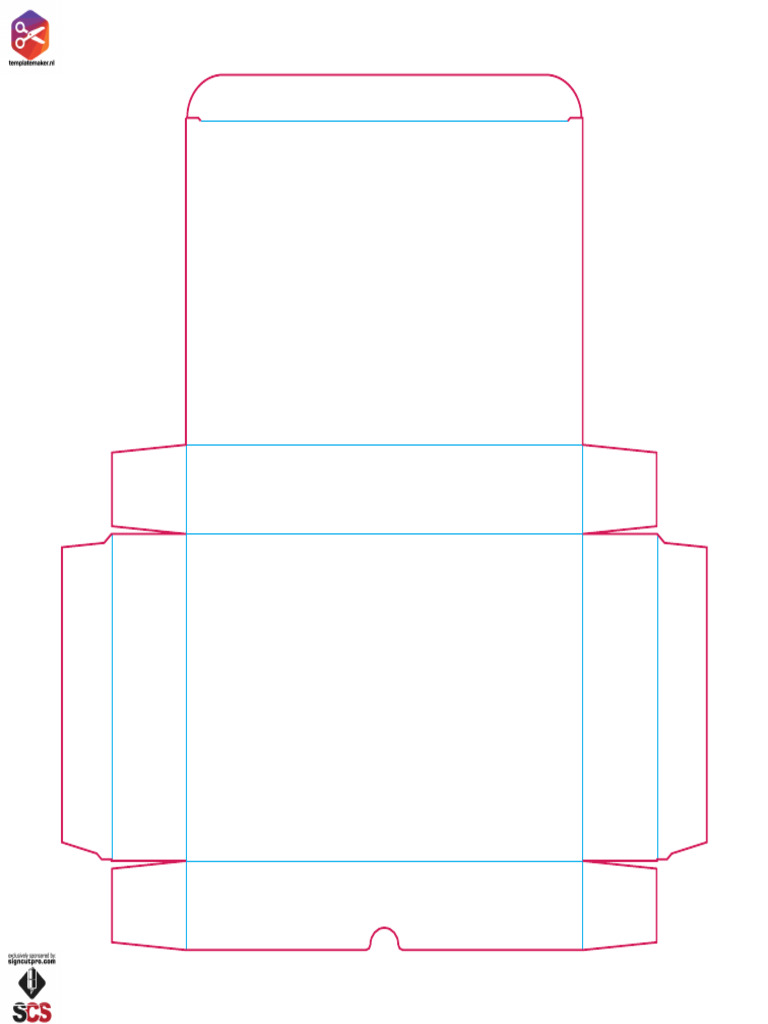 Shallow Box Template 16x11x3 cm | PDF