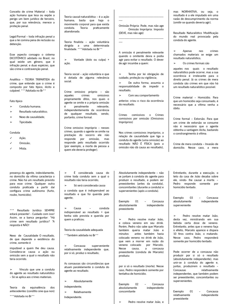 Diferenças entre Crimes Formais e Materiais | PDF | Crimes | Crime e ...