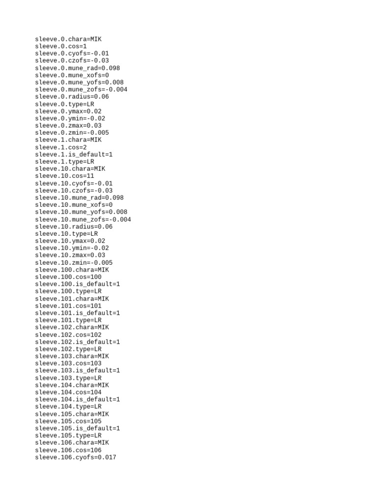 Rob Sleeve Data | PDF