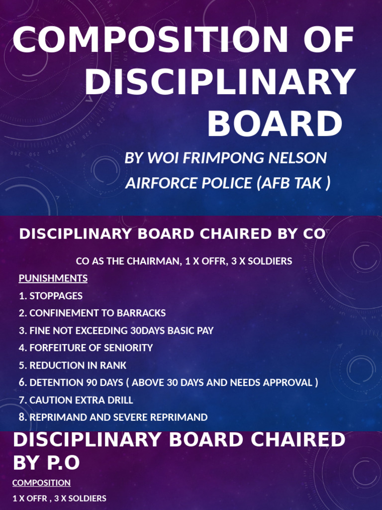 Composition of Disciplinary Board | PDF