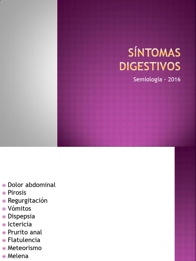 Sintomas Digestivos | PDF | Indigestión | Enfermedades y trastornos