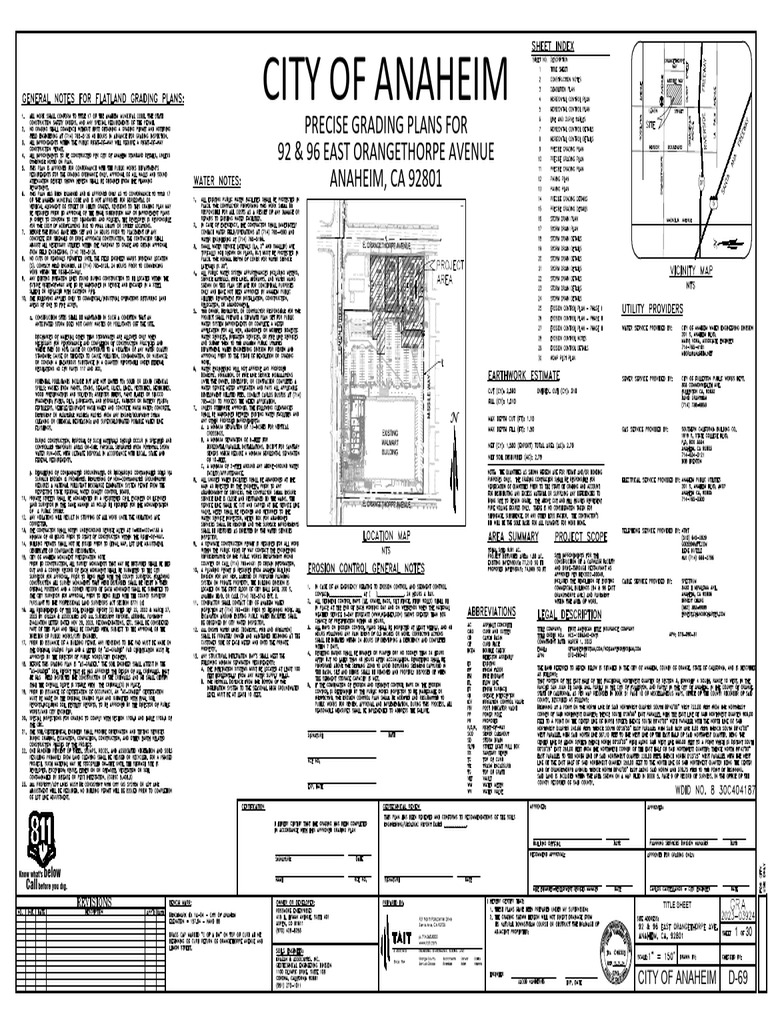 Anaheim Grading Plans and Parking Details | PDF | Road Transport ...