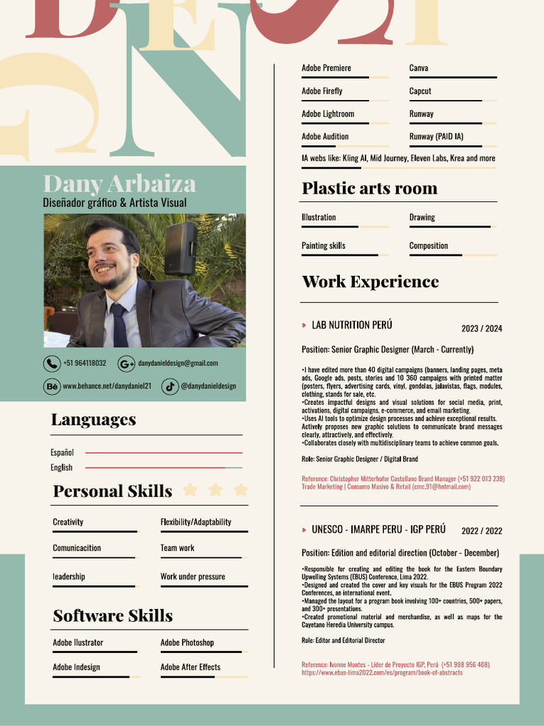 CV DANY ARBAIZA BARNECHEA 2025 ENGLISH - Compressed | PDF