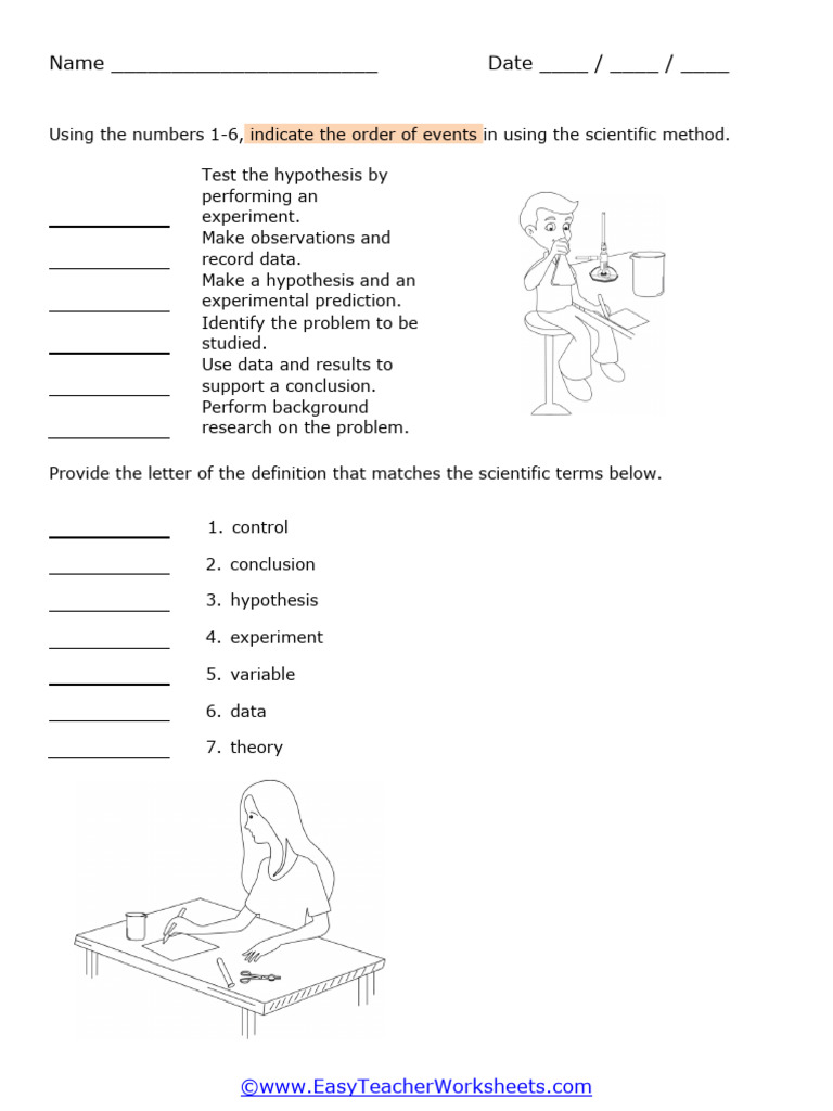 Scientific Method Woksheet | PDF
