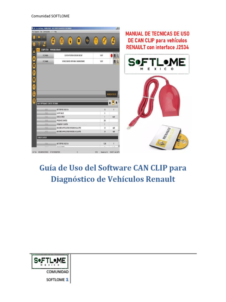Guía de Uso del Software CAN CLIP Renault | PDF | Software ...