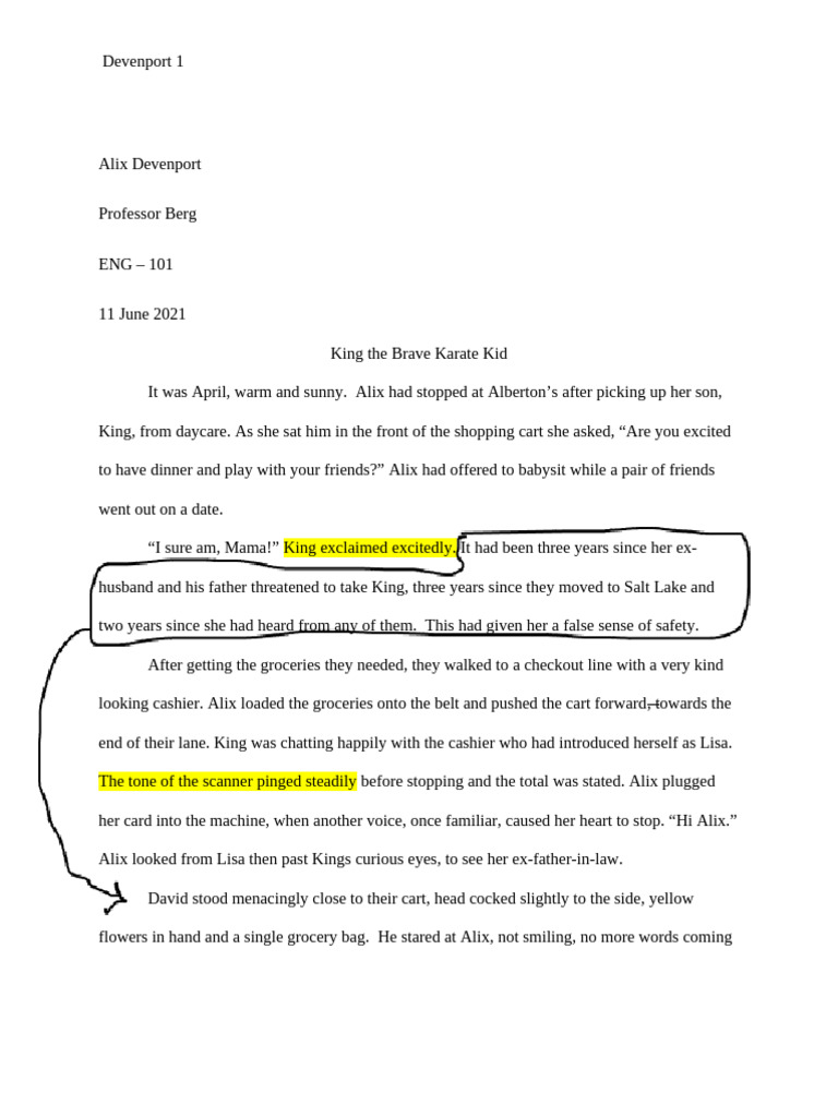Narrative Essay #1 FINAL DRAFT Edits | PDF