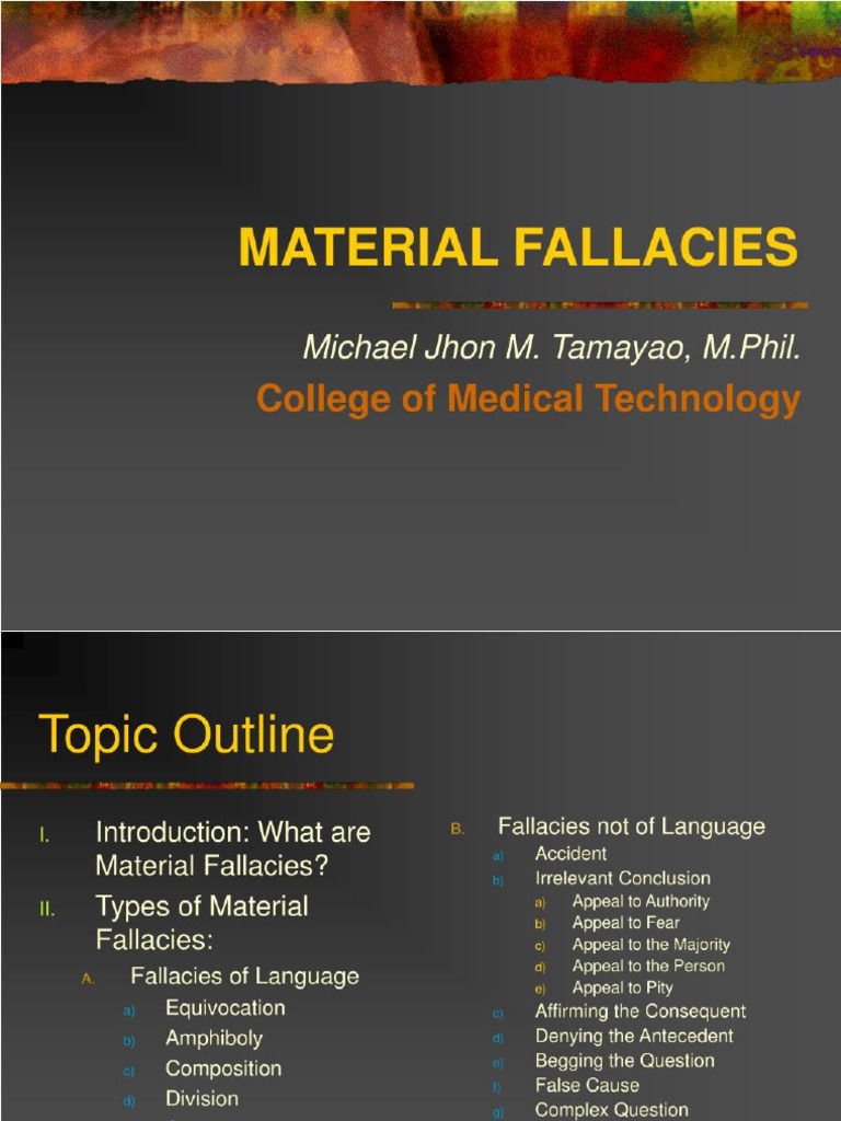 Material Fallacies | PDF