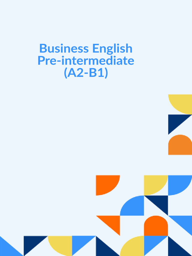Toeic Preparation Pre Intermediate A2 b1 British English British English Teacher | PDF ...