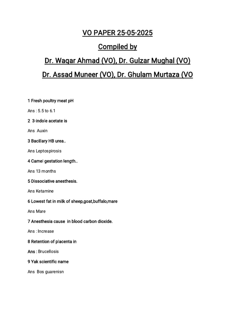 VO Paper 25 May 2025 by VOs (Updated) | PDF