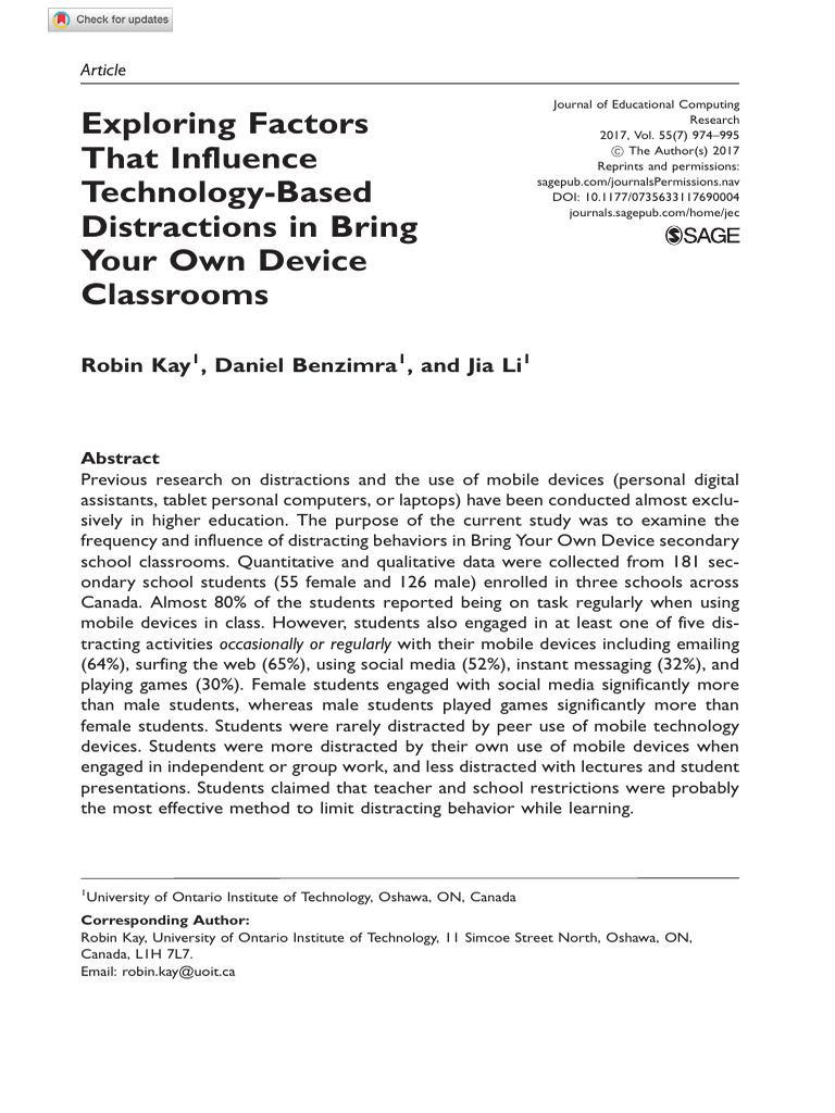 Kay Et Al 2017 Exploring Factors That Influence Technology Based ...