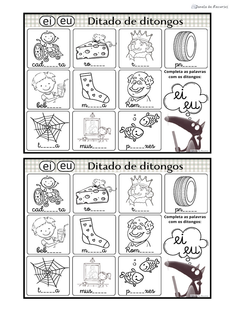 Ei Eu - Ditado de Ditongos | PDF